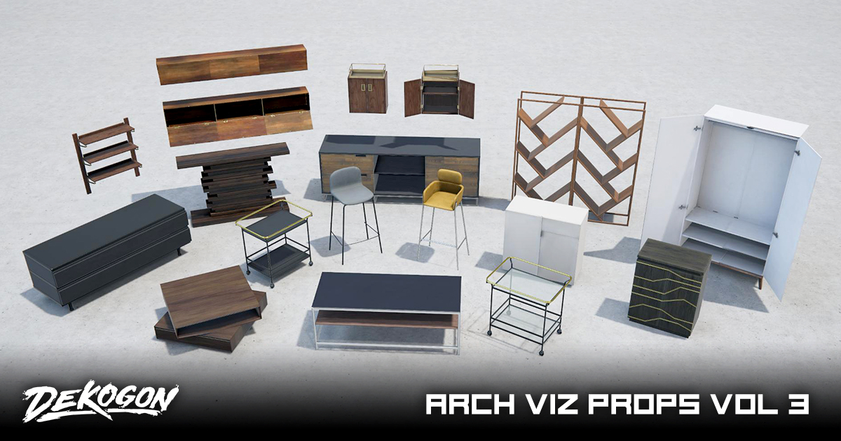 Arch Viz Props - VOL.3 | 3D Props | Unity Asset Store