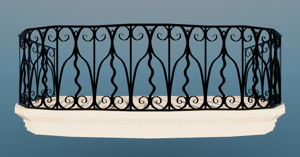 French Balcony 3 | 3D Urban | Unity Asset Store