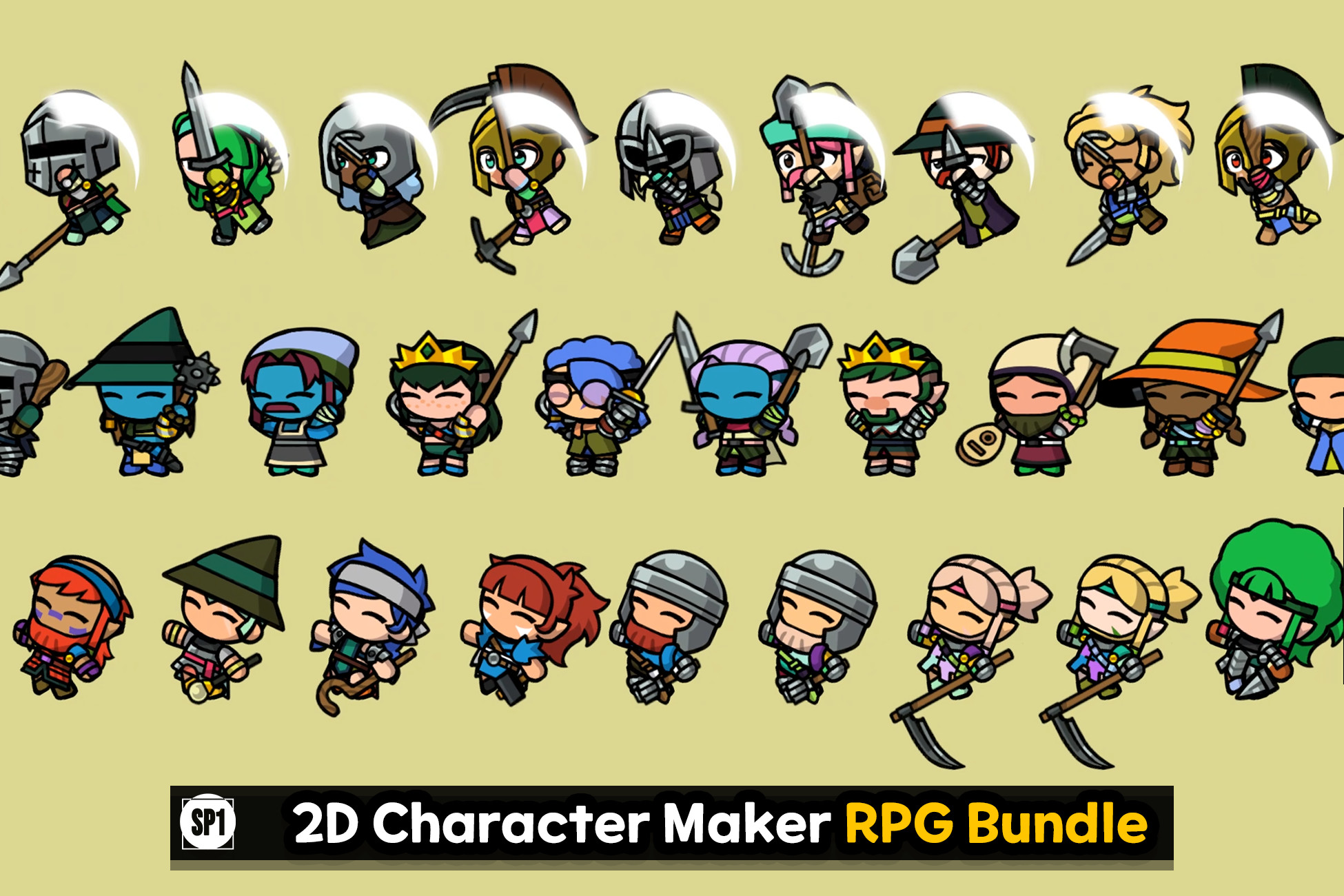 2D Character Maker : RPG Bundle (+PSB) by SP1