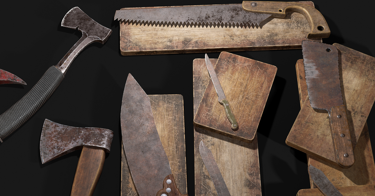 Butcher Set | 3D Tools | Unity Asset Store