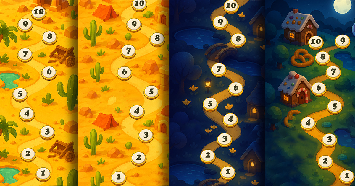 Fantasy Backgrounds-Level maps | 2D GUI | Unity Asset Store