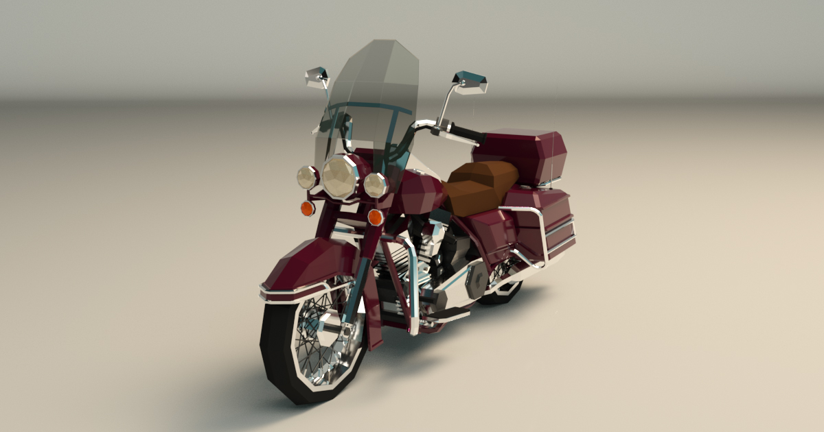 Low Poly Motorcycle 05 | 3D Land | Unity Asset Store