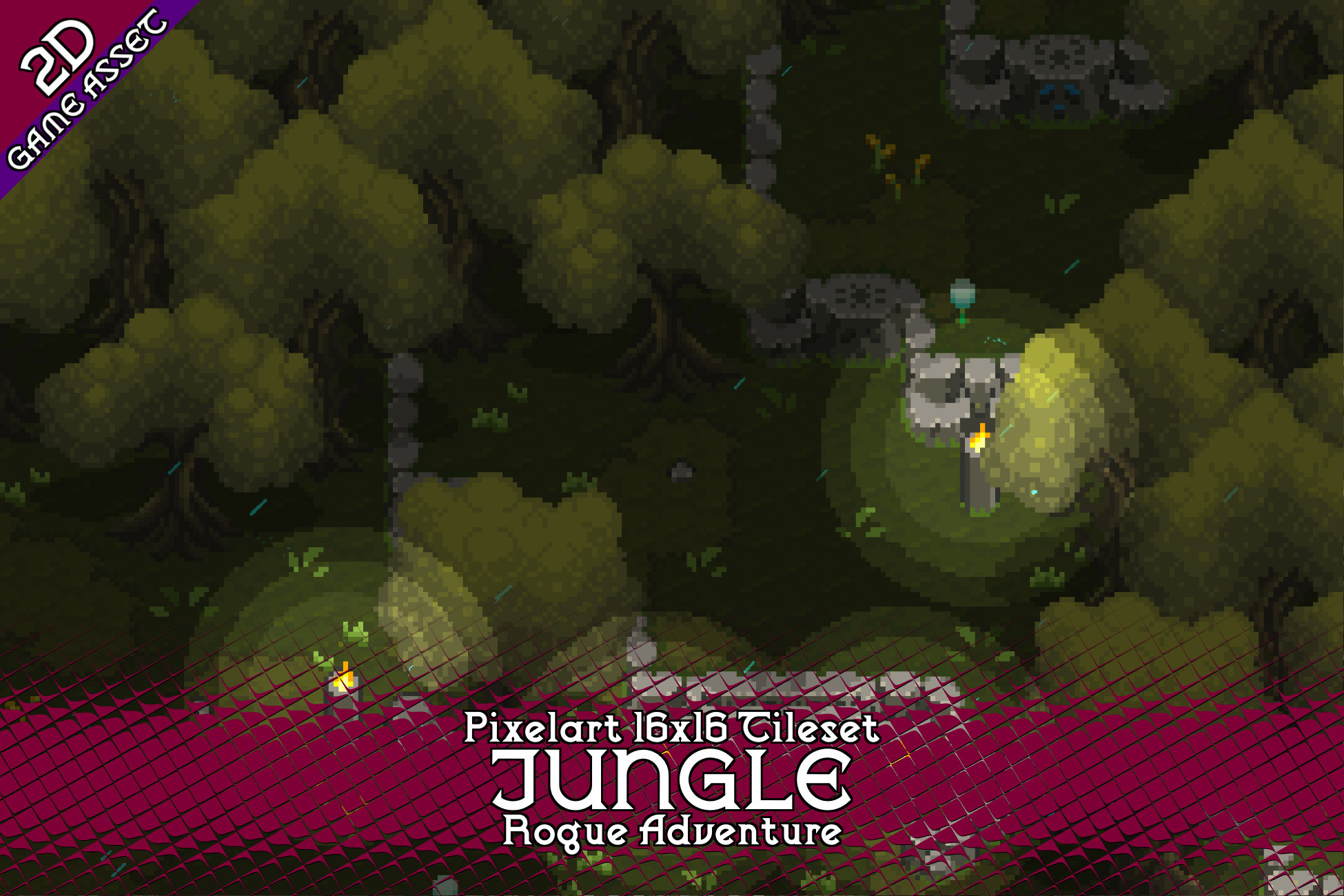 2D TopDown Jungle Tileset - Rogue Adventure | 2D Environments | Unity ...