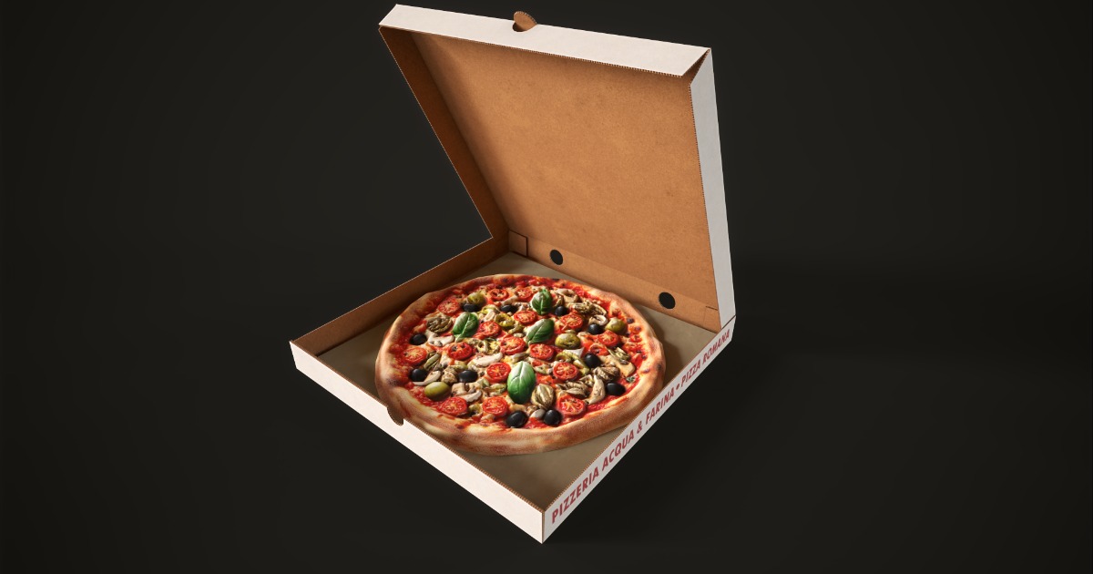 Pizza with box | 3D Food | Unity Asset Store