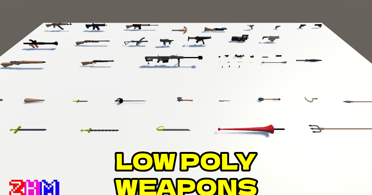 Low Poly Weapons Pack VOL.1 | 3D 武器 | Unity Asset Store