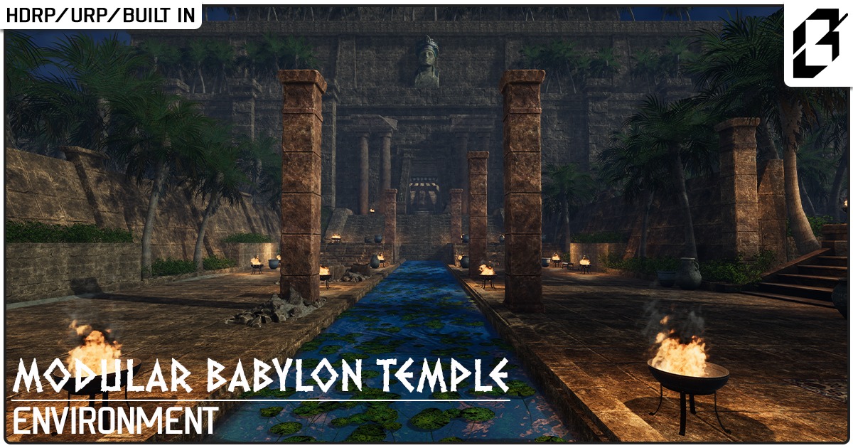 Modular Babylon Temple Environment (Temple,Desert,Ruins) | 3D Fantasy ...