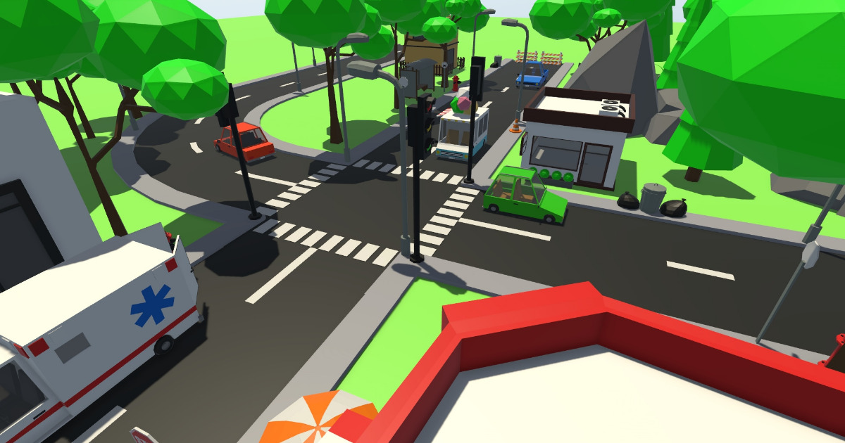 Low Poly Town Set | 3D Props | Unity Asset Store