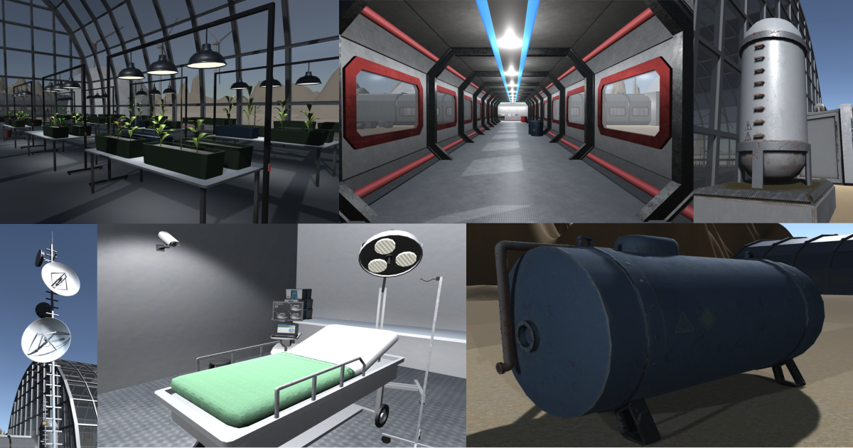 Sci-Fi Space/Planet Colony with Corridors | 3D Sci-Fi | Unity Asset Store