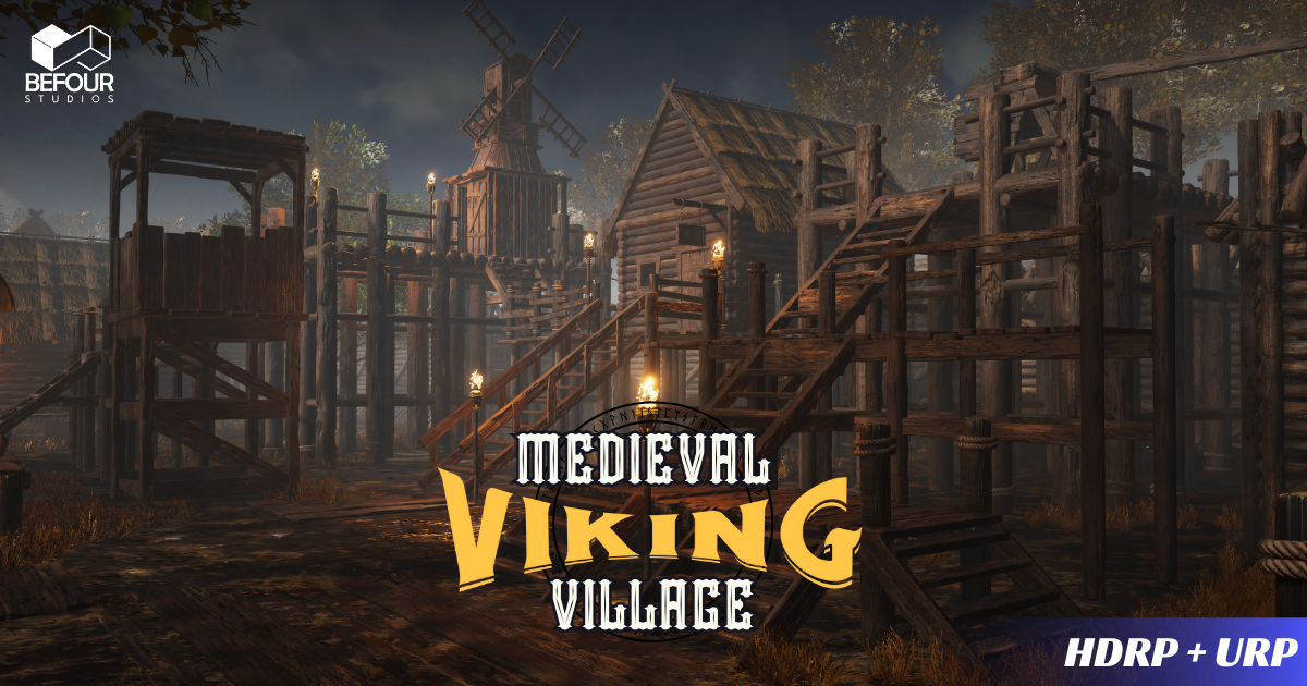 Medieval Viking Dark Village Environment | 3D Fantasy | Unity Asset Store