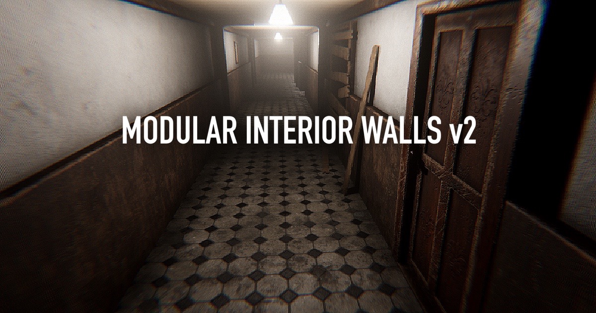 Modular Interior Walls Vol. 2 - Horror Pack (HDRP) | 3D Environments | Unity Asset Store