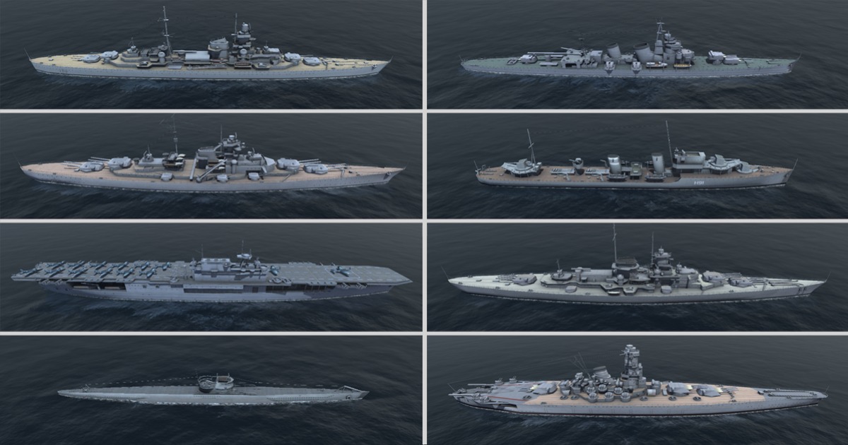 Low Poly Military Warship Collection 2 | 3D Sea | Unity Asset Store