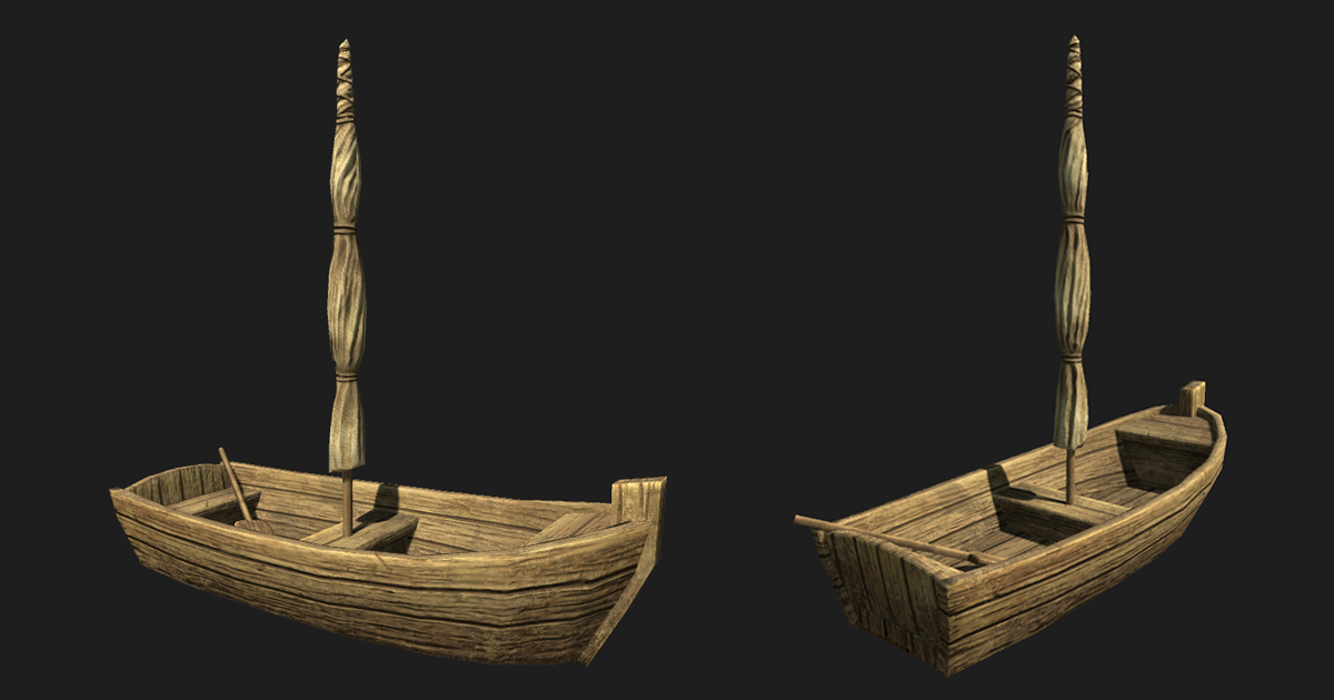 Small Wooden Boat | 3D Exterior | Unity Asset Store