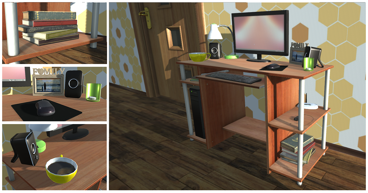 Home Office Desk | 3D Furniture | Unity Asset Store