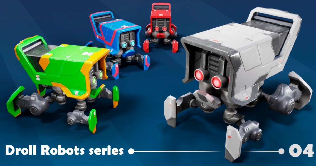 Droll Robot 04 | 3D Robots | Unity Asset Store