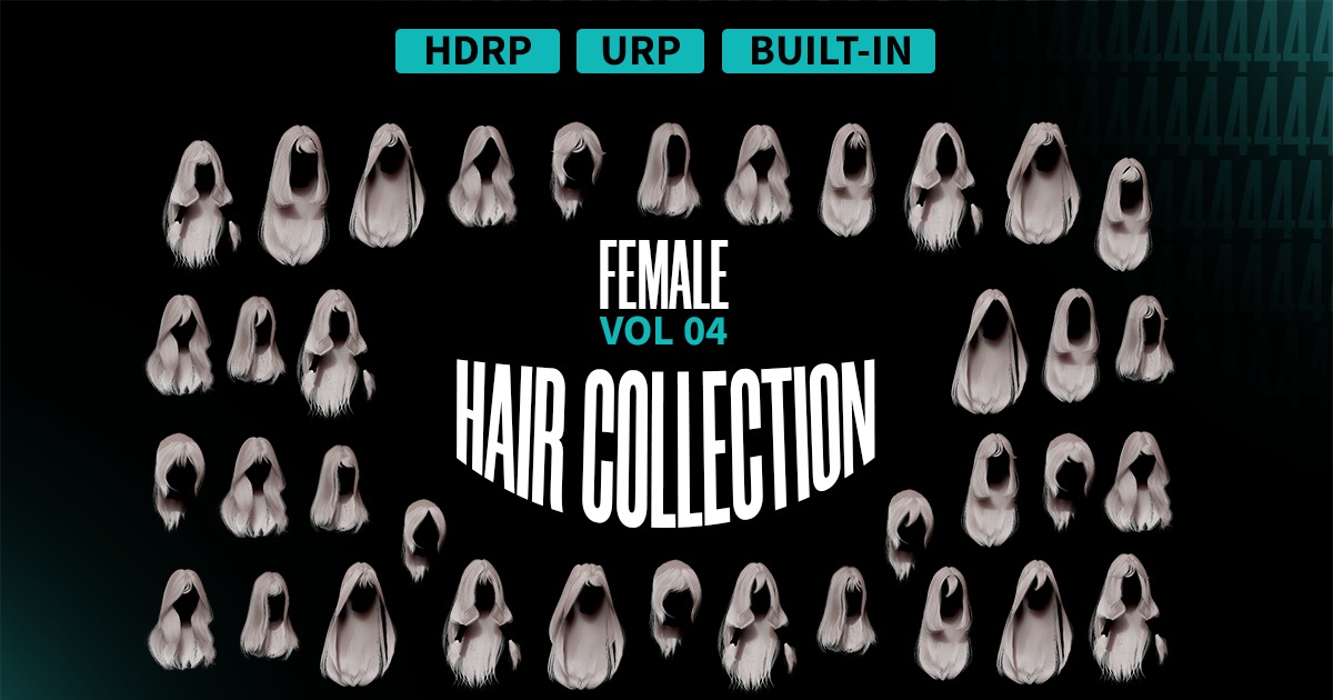 Female Hair Collection vol 04 | Characters | Unity Asset Store