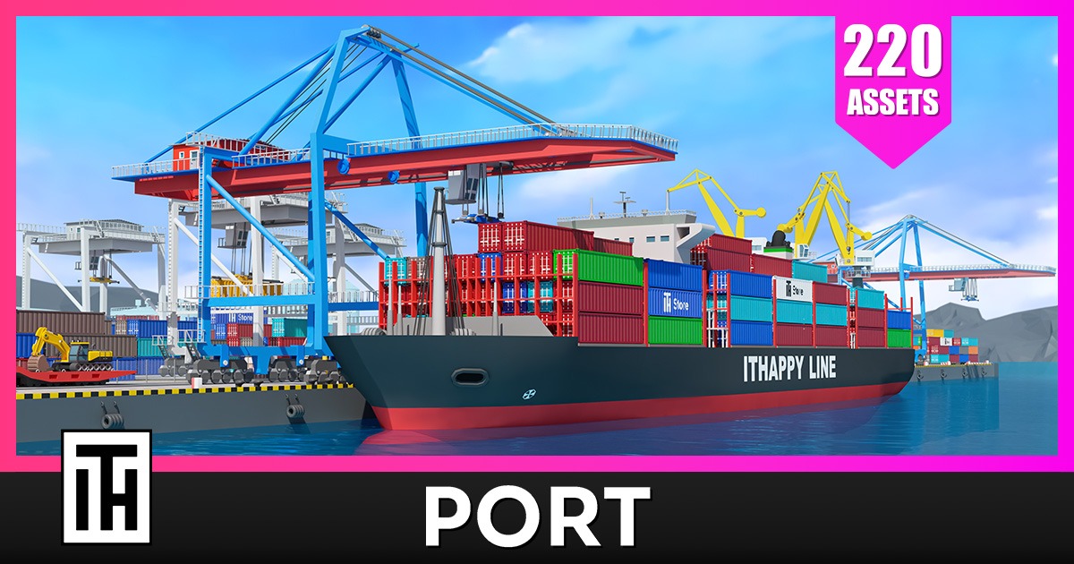 Port - Low Poly 3D Models Pack | 3D 工場 | Unity Asset Store