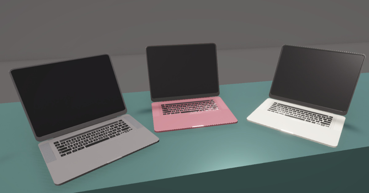Laptop - mobile optimized 3D prefab with scripts | 3D Electronics ...