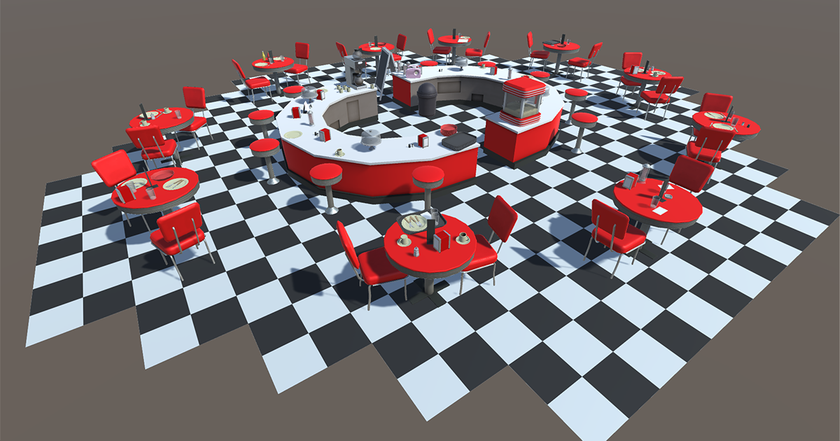Diner Prop Pack | 3D Props | Unity Asset Store