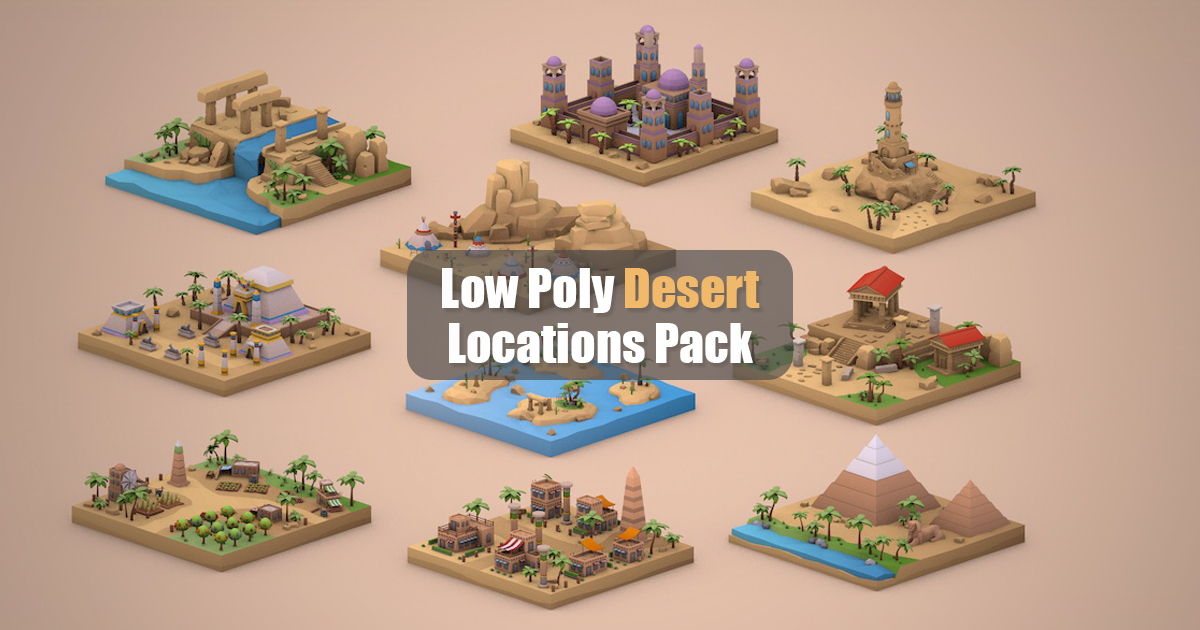 Low Poly Desert Locations Pack | 3D Landscapes | Unity Asset Store