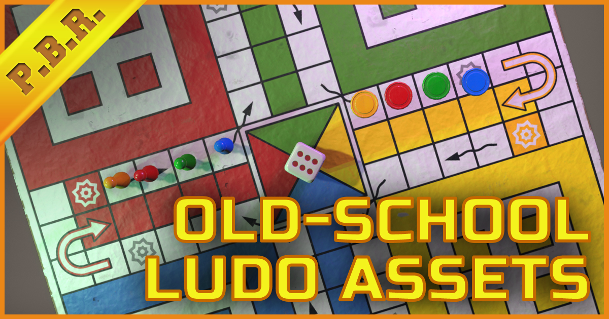 Old-School Ludo Assets | 3D Props | Unity Asset Store