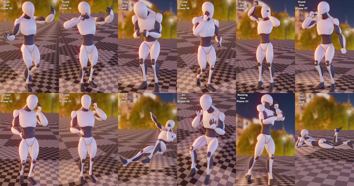 AA Use Phone Animations Package | 3D Animations | Unity Asset Store