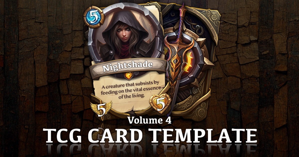 TCG Card Template - Volume 4 | 2D GUI | Unity Asset Store