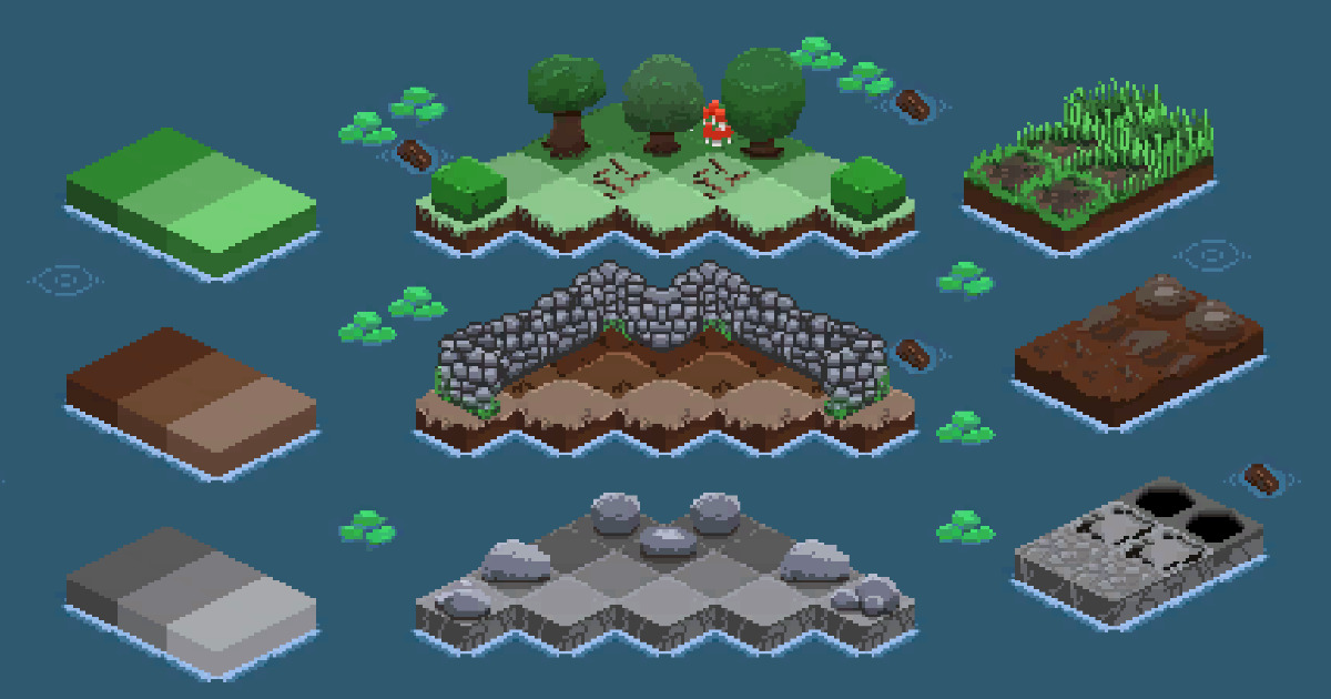 32x32 Isometric Tileset Pack KyleD | 2D Characters | Unity Asset Store