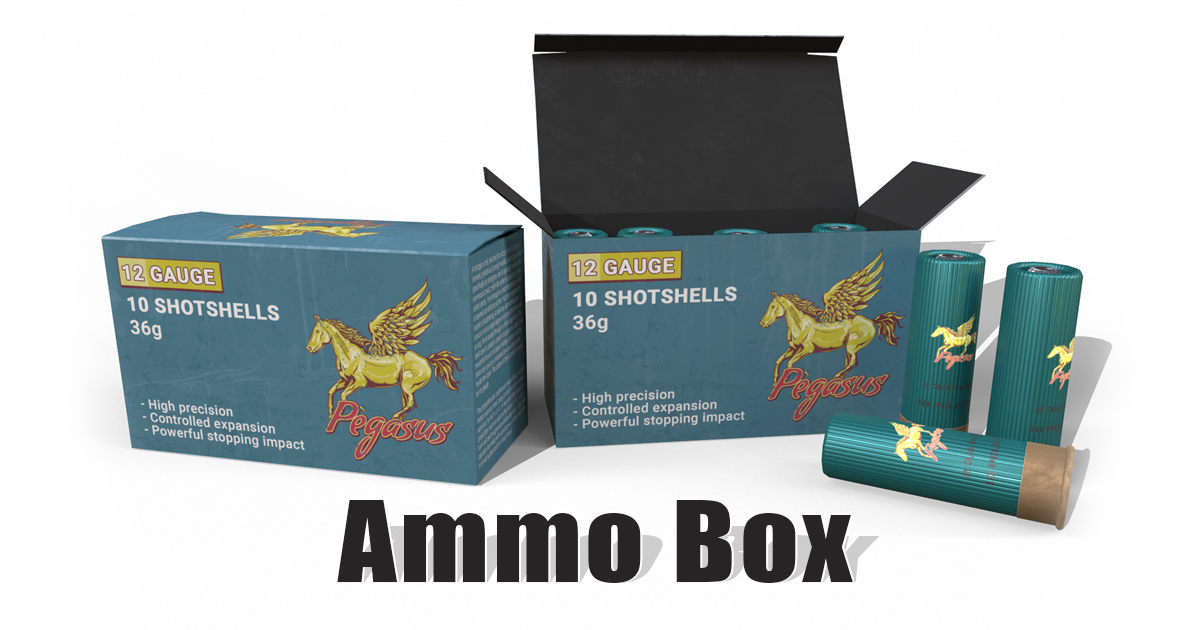 12x70 Rem Ammo Box | 3D Weapons | Unity Asset Store