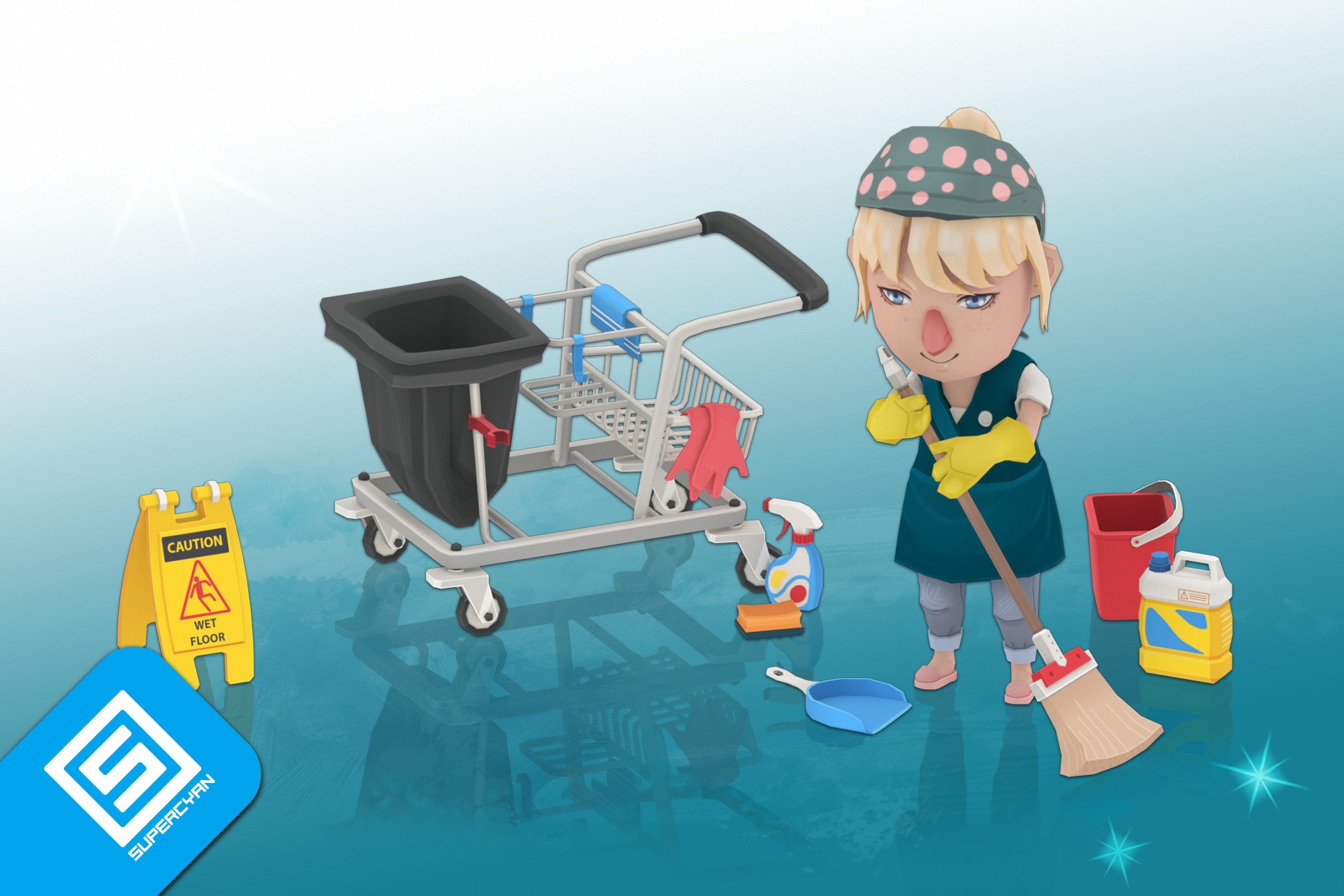 Character Pack: Cleaners | 3D Humanoids | Unity Asset Store