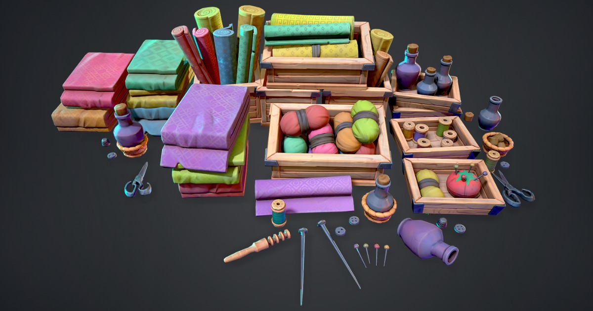 Stylized Sewing & Tailoring props | Props | Unity Asset Store