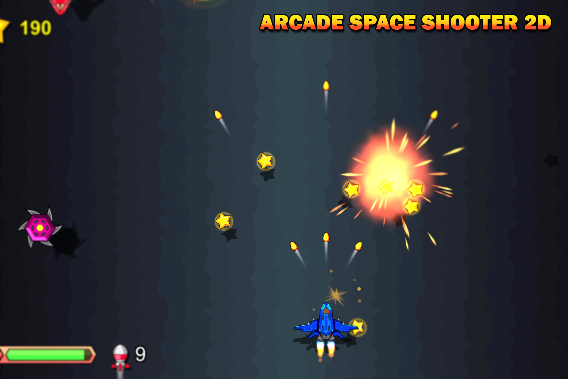 Arcade Space Shooter 2D – Game Template by Black Rose Developers