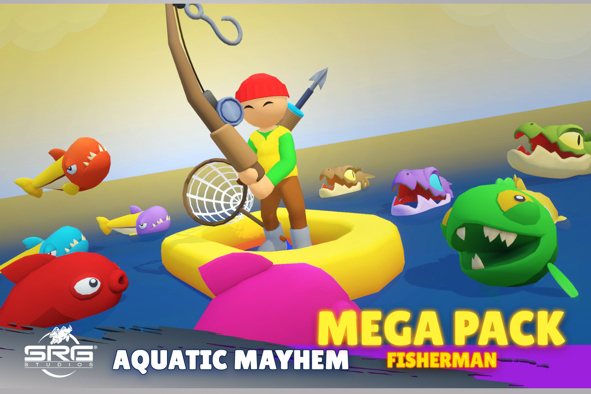 Aquatic Mayhem - Fisherman Complete Asset Mega Pack | 3D Characters ...