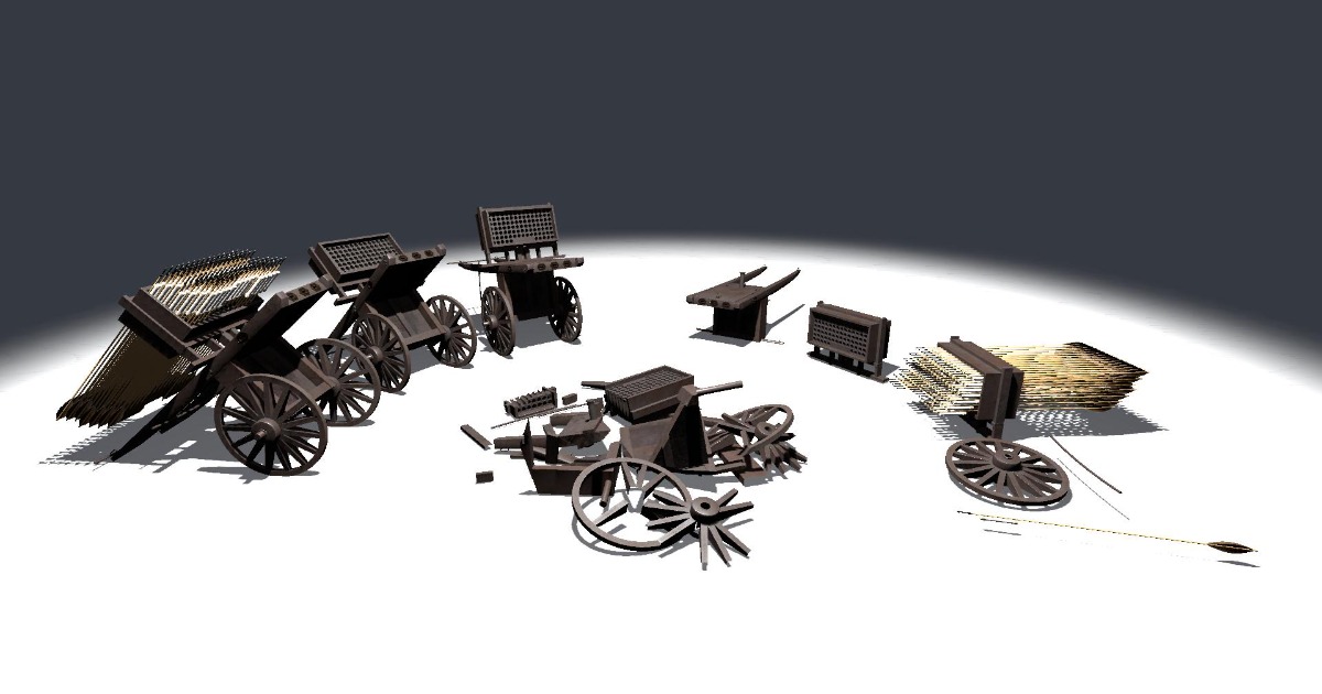 KCISA - Hwacha with Singijeon | 3D Weapons | Unity Asset Store