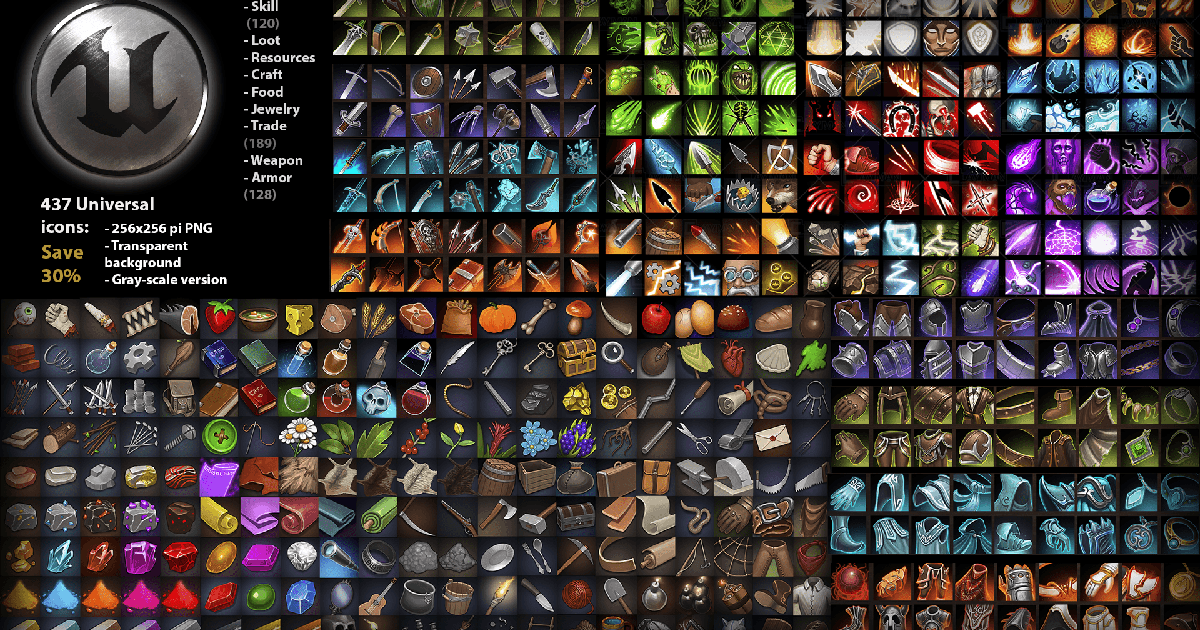 Universal Silver Icon Pack | 2D Icons | Unity Asset Store