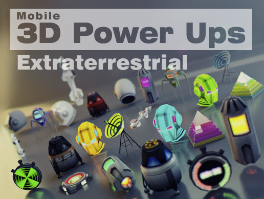 Mobile Power Ups Extraterrestrial | 3D Props | Unity Asset Store