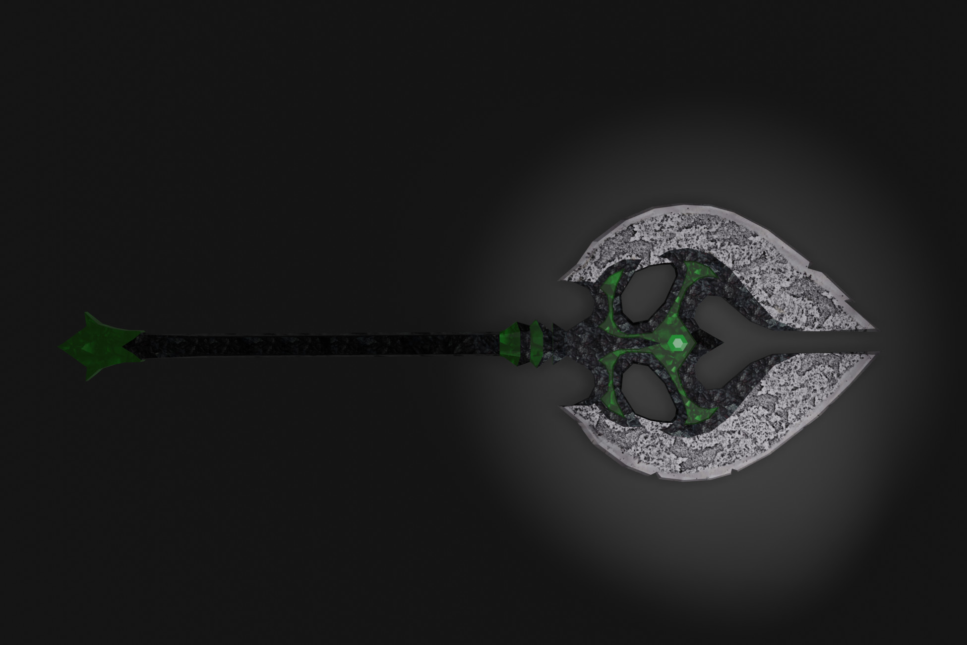 An axe with an emerald | 3D Weapons | Unity Asset Store