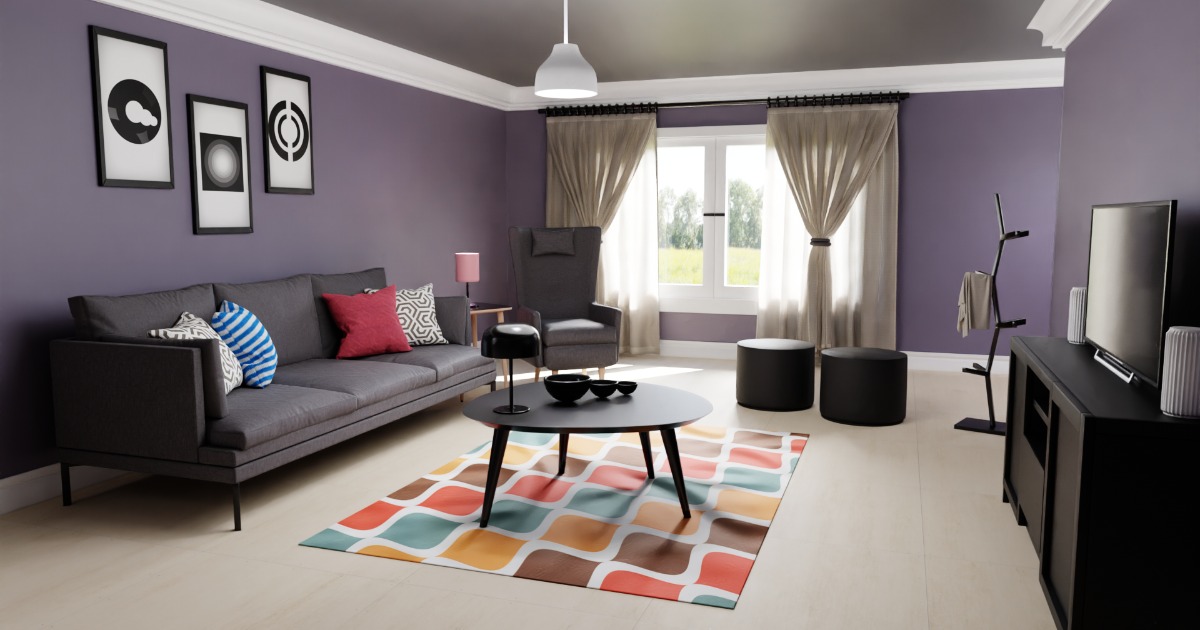 Complete Living Room | 3D Interior | Unity Asset Store