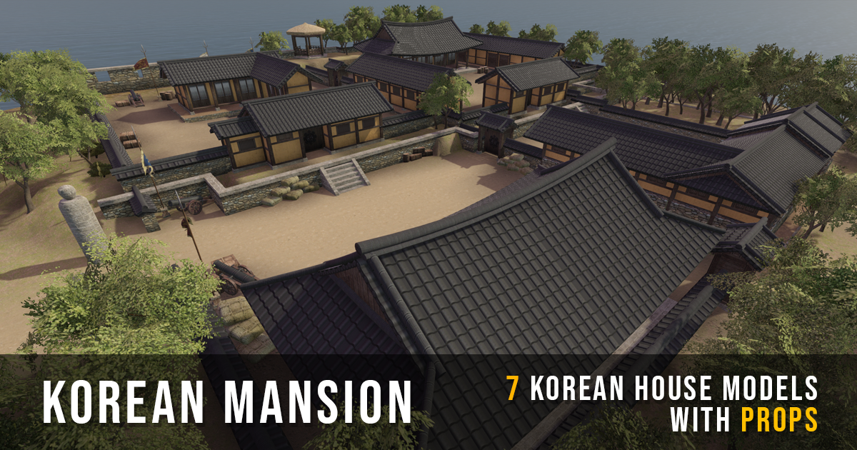 Korean Old Mansions | 3D Historic | Unity Asset Store