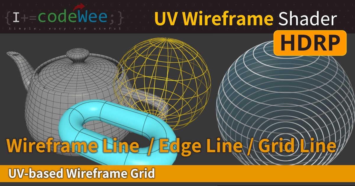 UV Wireframe Shader(HDRP) | VFX Shaders | Unity Asset Store