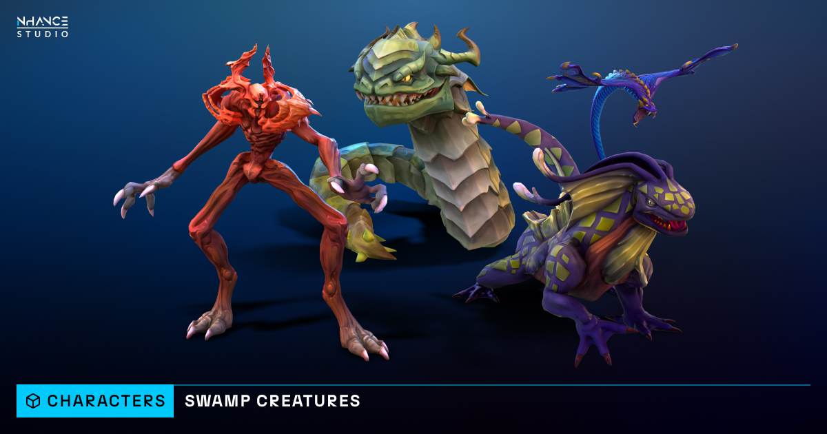 Stylized Fantasy Swamp Creatures | 3D キャラクター | Unity Asset Store