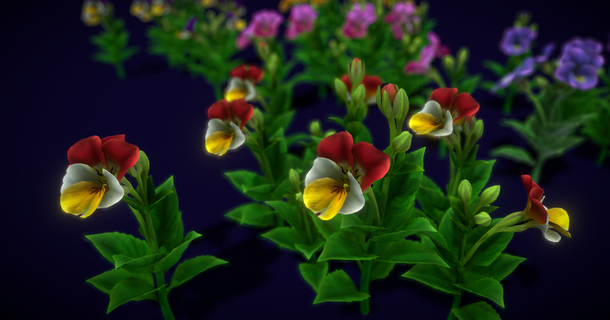 Flower Pansies | 3D Flowers | Unity Asset Store