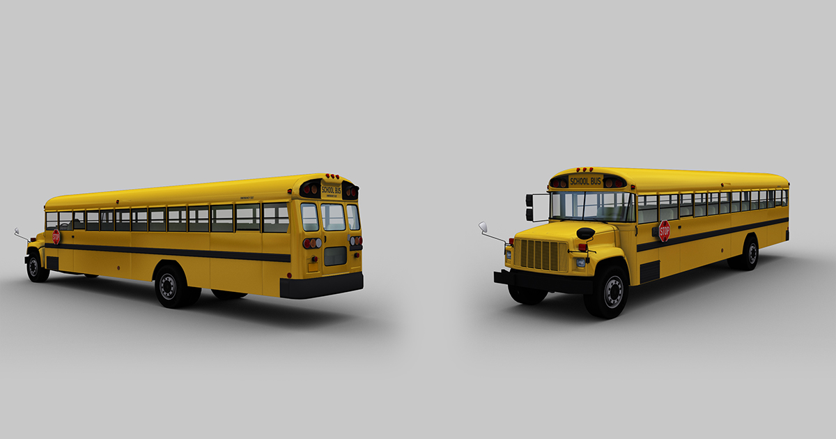 School Bus Lowpoly | 3D Land | Unity Asset Store