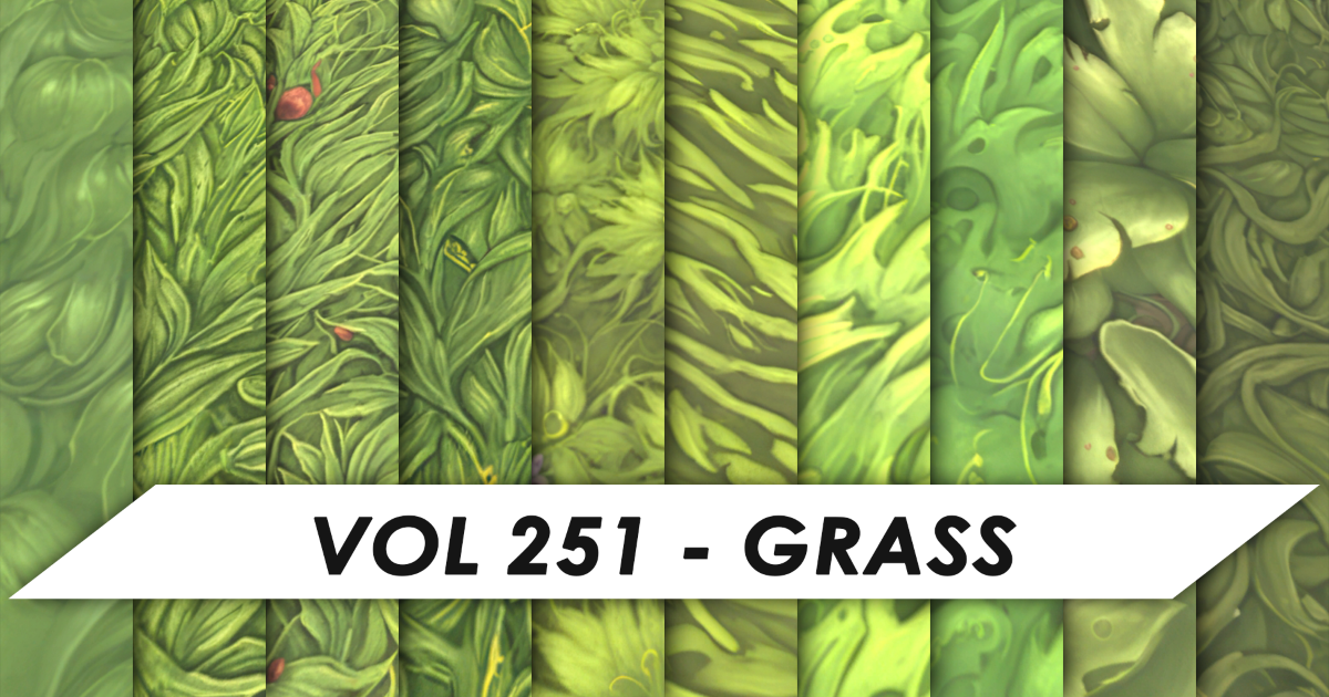 Stylized Textures - Vol 251 - Grass | 2D Textures & Materials | Unity ...
