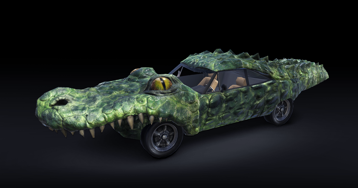 Low Poly Crocodile Car | 3D Vehicles | Unity Asset Store