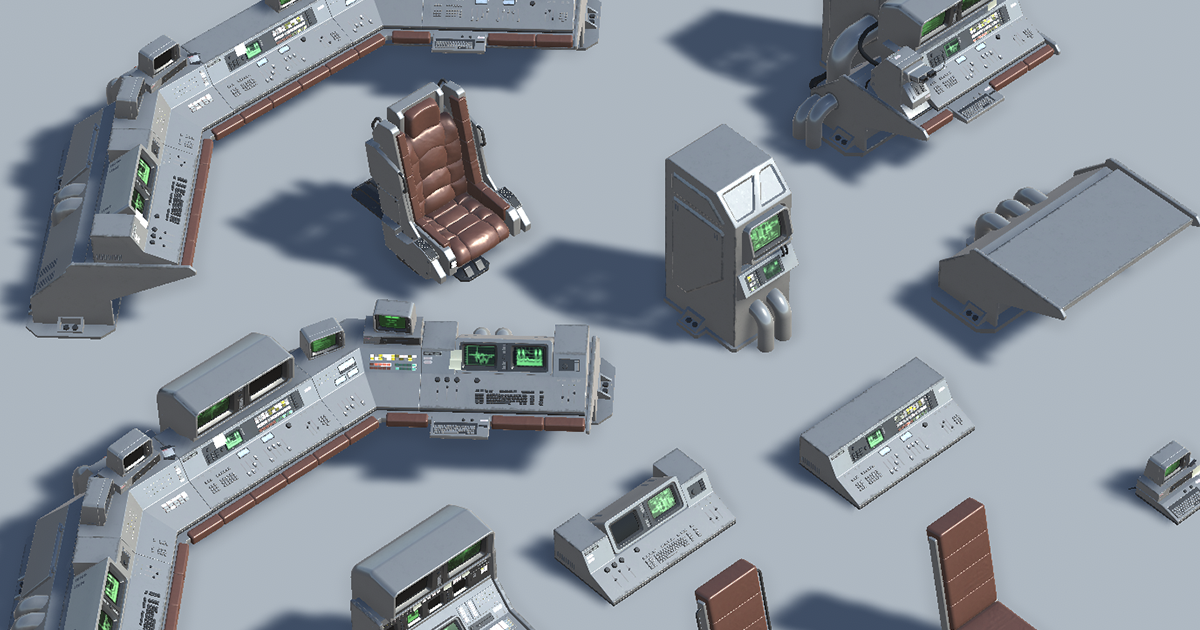Retro Sci-Fi Control Panels | 3D Electronics | Unity Asset Store