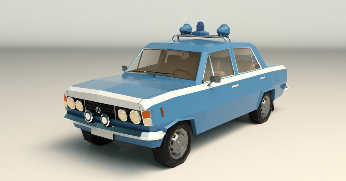Low Poly Police Car 05 | 3D Land | Unity Asset Store