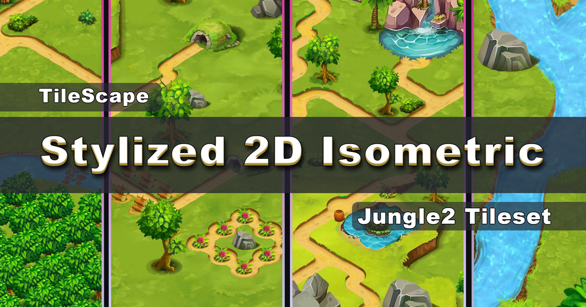 TileScape: Stylized 2D Isometric Jungle-classic Tileset | 2D ...
