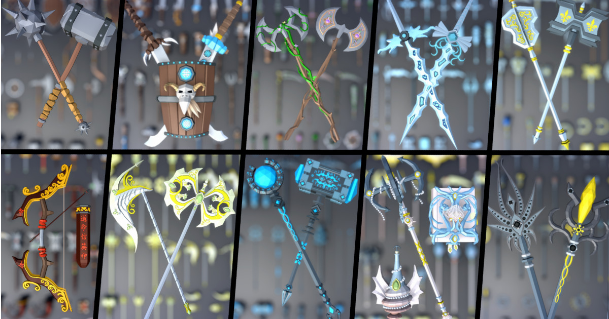 900 Low Poly Fantasy RPG Weapons - Ultimate 3D Pack | 3D Weapons ...