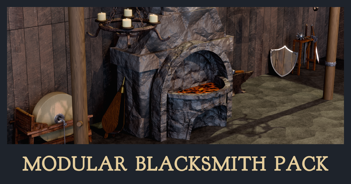 Modular Blacksmith Pack | 3D Exterior | Unity Asset Store