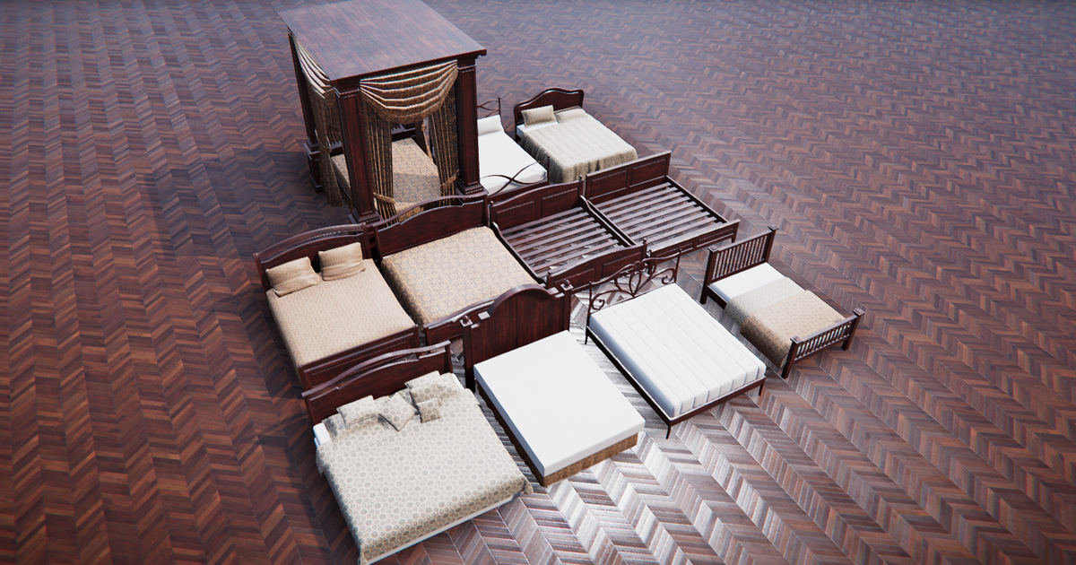 Beds Pack : Furniture Collection | 3D Furniture | Unity Asset Store